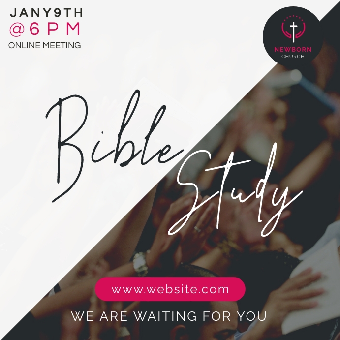 bible study church event advertising instagra Template | PosterMyWall