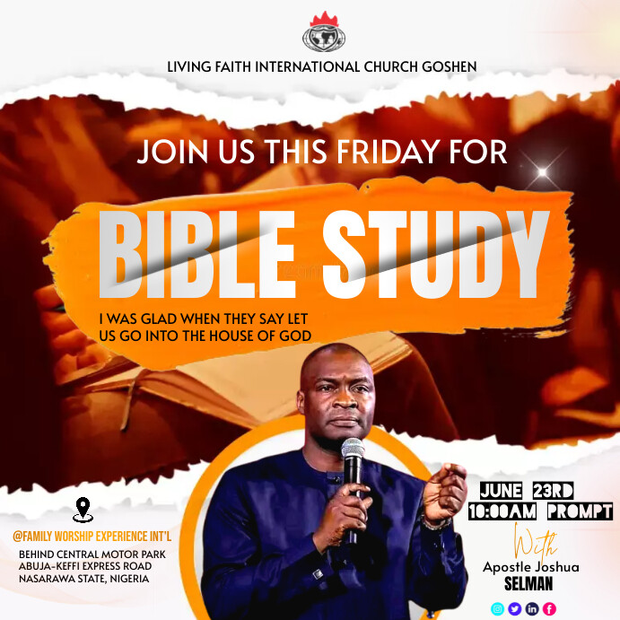 Bible study church event flyer Template | PosterMyWall