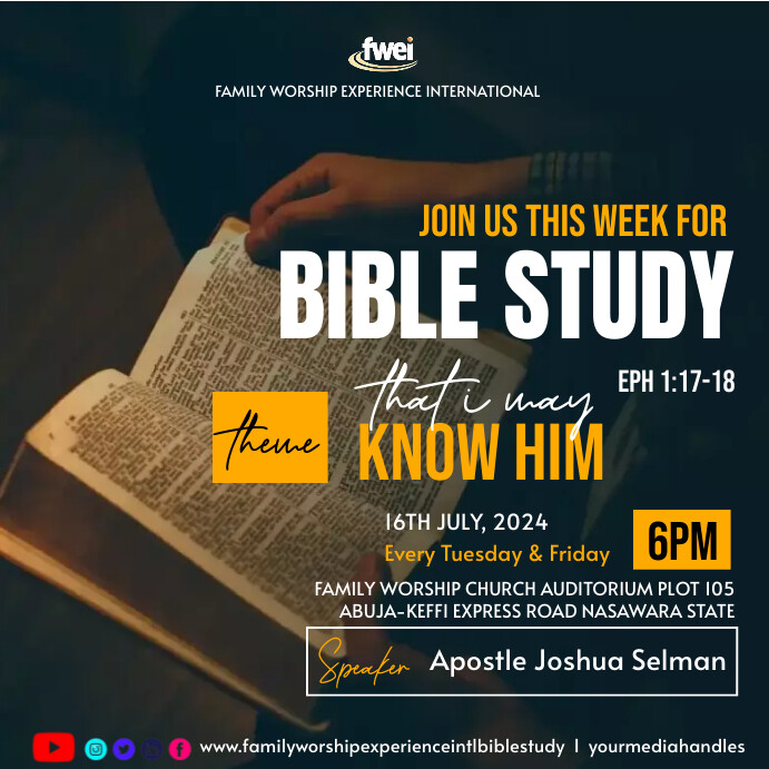 Modèle Bible study church event flyer template | PosterMyWall