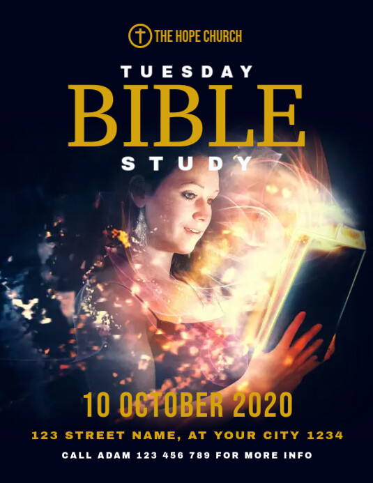 Bible Study Church flyer Template | PosterMyWall