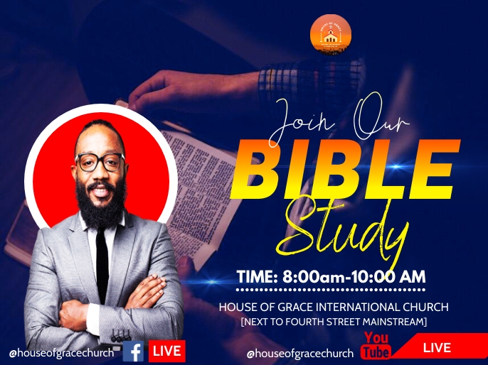 Plantilla de Estudio de La Biblia Folleto de La Iglesia | PosterMyWall