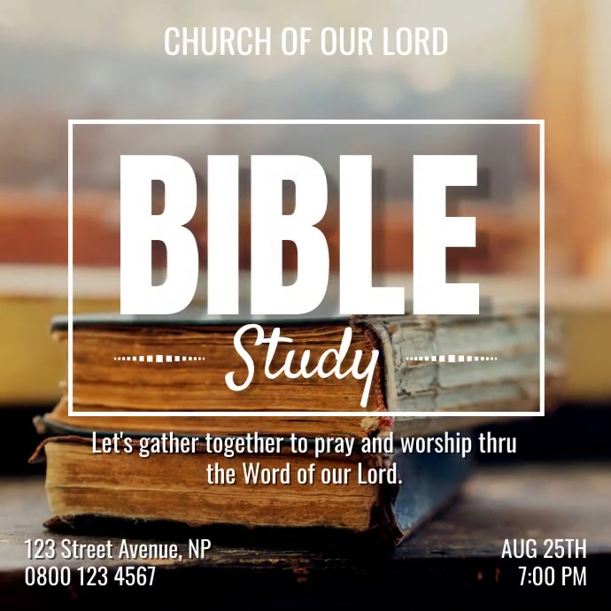 Copy of Bible Study Church Instagram ad | PosterMyWall