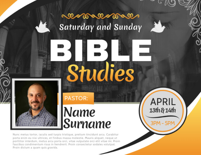 Bible Study Church Landscape Flyer Template | PosterMyWall