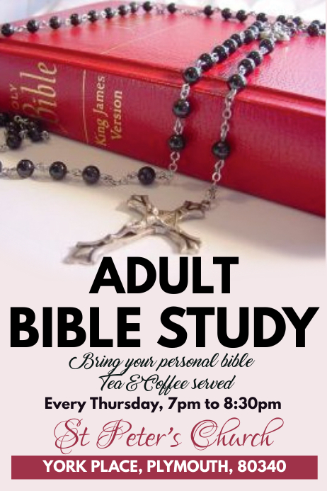 Bible Study Church Poster Template | PosterMyWall