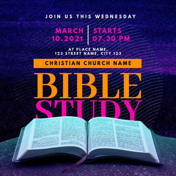 bible study class church instagram template | PosterMyWall
