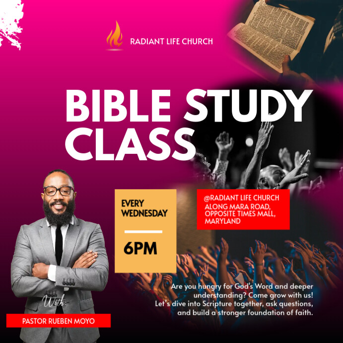 Copy of Bible Study Class Poster | PosterMyWall