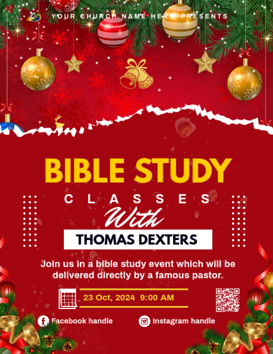 Copy of bible study classes | PosterMyWall