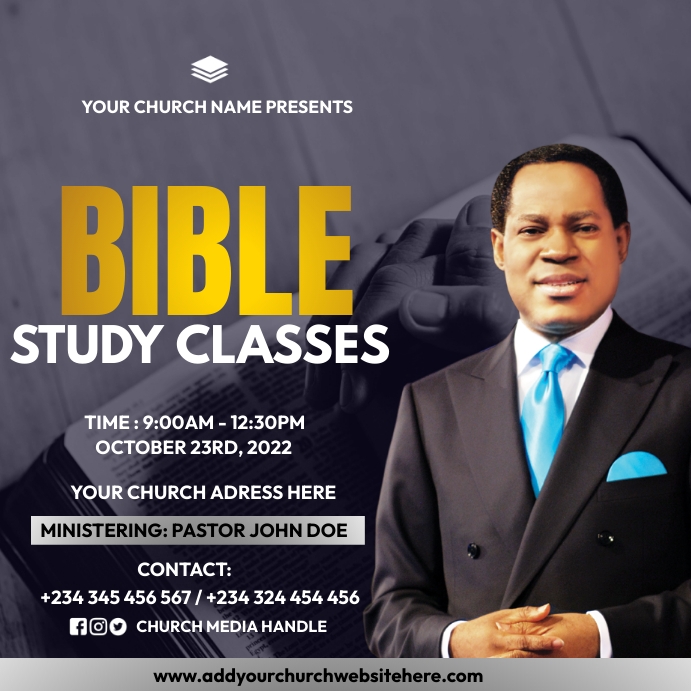 bible study classes Template | PosterMyWall