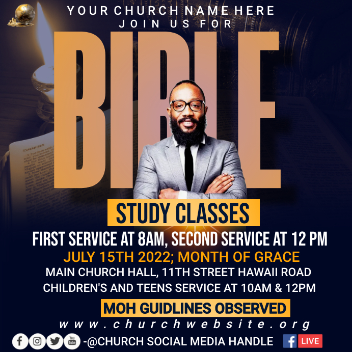 bible study classes Template | PosterMyWall