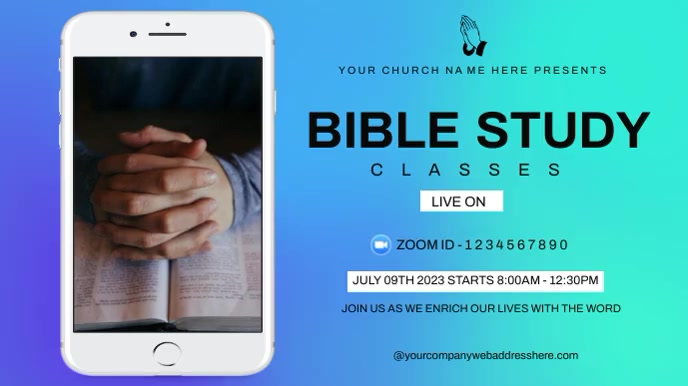 Plantilla de bible study classes | PosterMyWall
