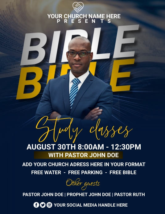 Copy of bible study classes | PosterMyWall