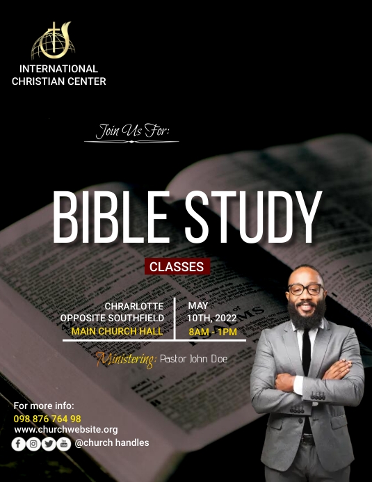 bible study classes Template | PosterMyWall
