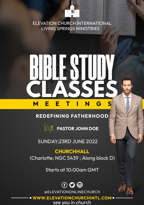 Copy of Bible study Classes | PosterMyWall