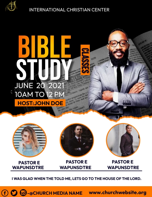 Bible study classes Template | PosterMyWall