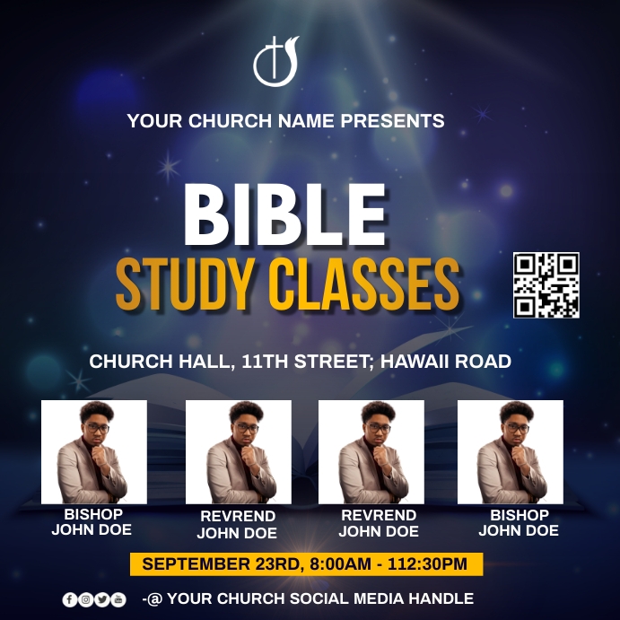 Copy of bible study classes | PosterMyWall