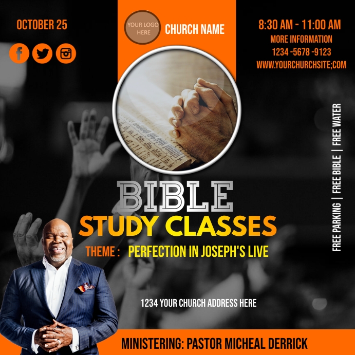 bible study classes Template | PosterMyWall