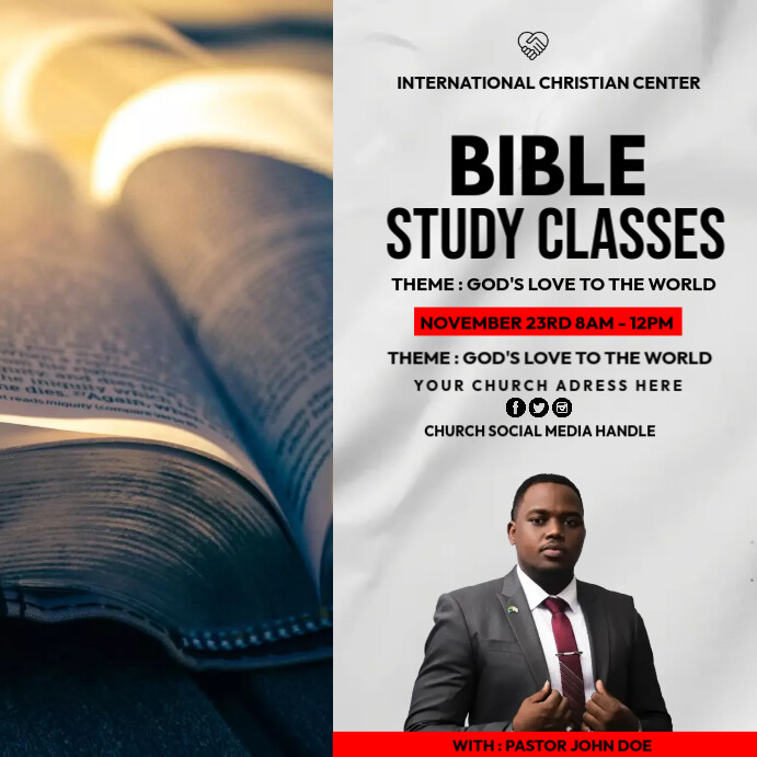 Copy of bible study classes | PosterMyWall