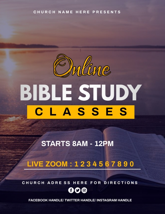 bible study classes Template | PosterMyWall
