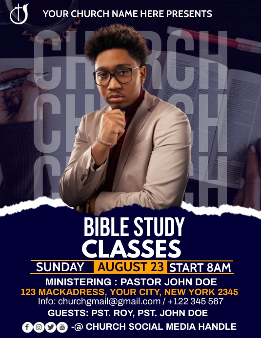 bible study classes Template | PosterMyWall