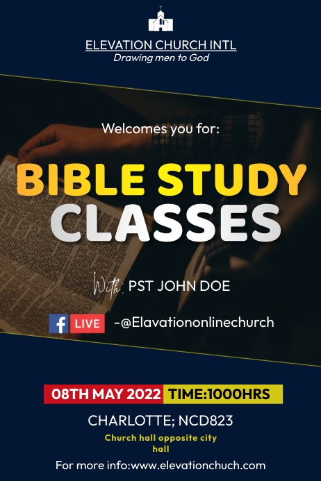 Bible study classes Template | PosterMyWall