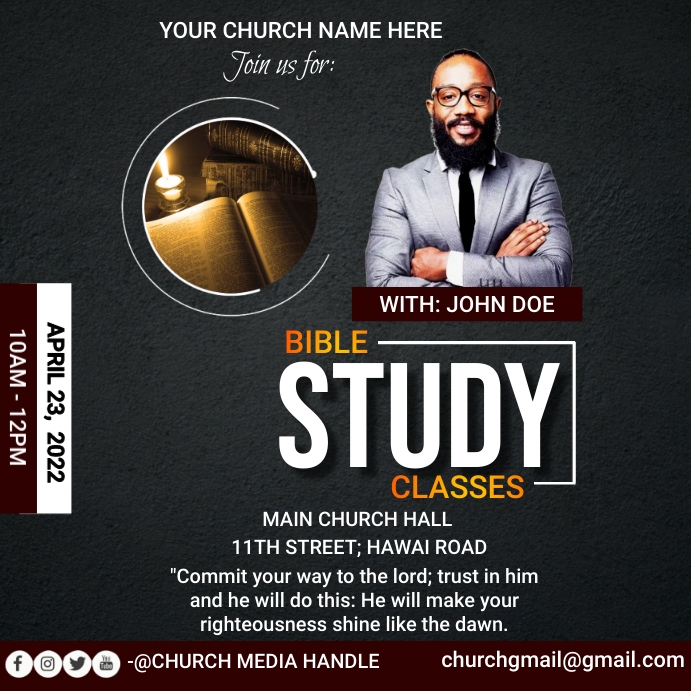 bible study classes Template | PosterMyWall