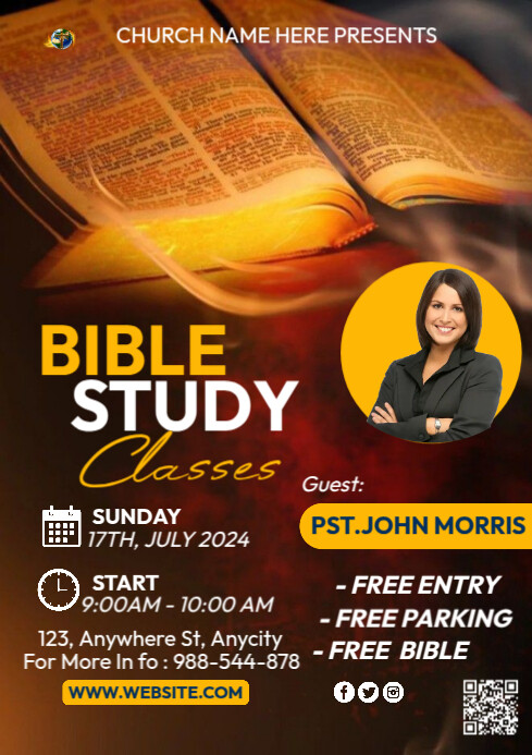 Copy of Bible study classes | PosterMyWall