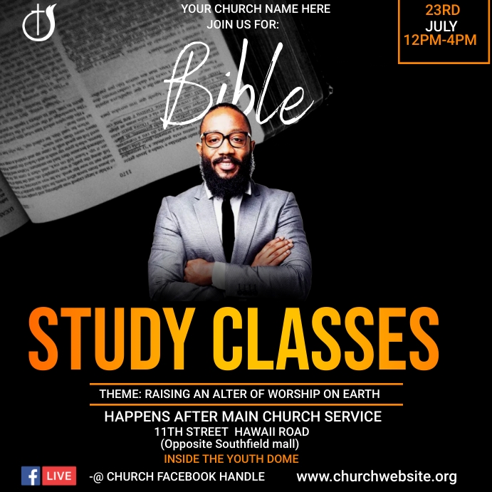 Copy of bible study classes | PosterMyWall