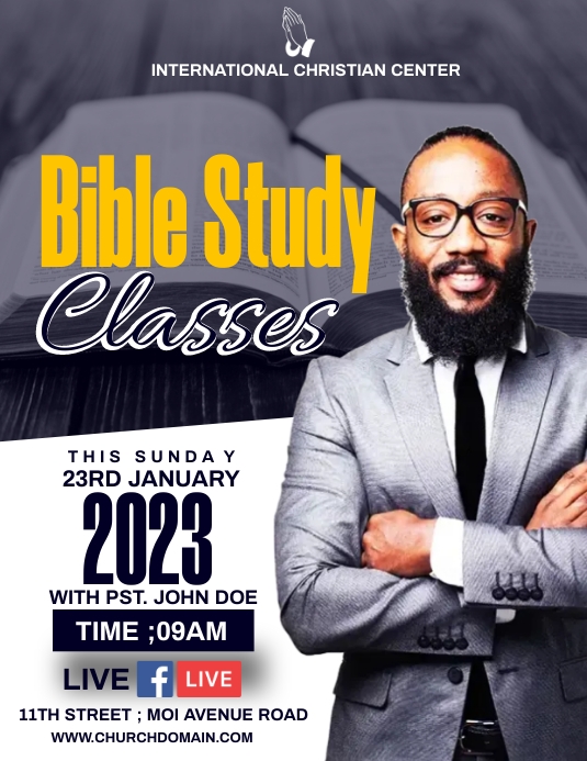 bible study classes Template | PosterMyWall