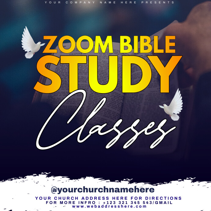 bible study classes Template | PosterMyWall