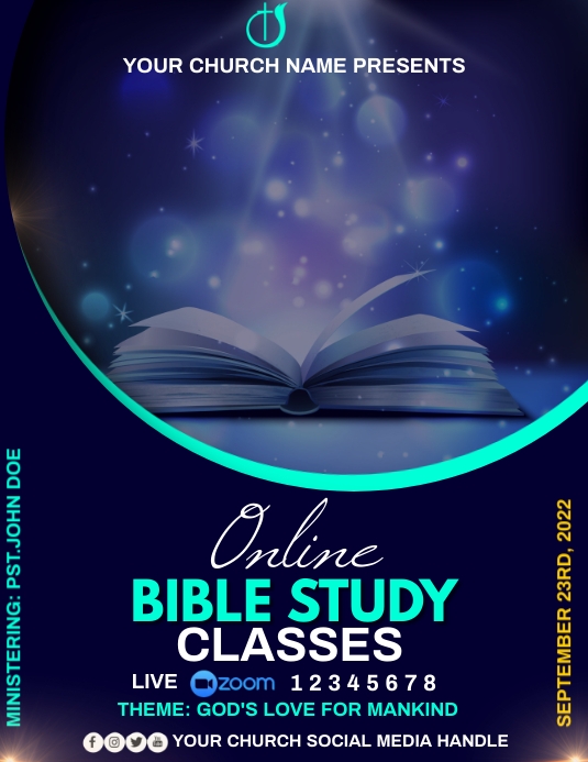 bible study classes Template | PosterMyWall