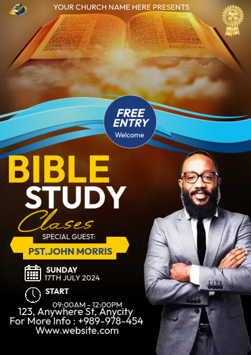 Copy of bible study classes | PosterMyWall