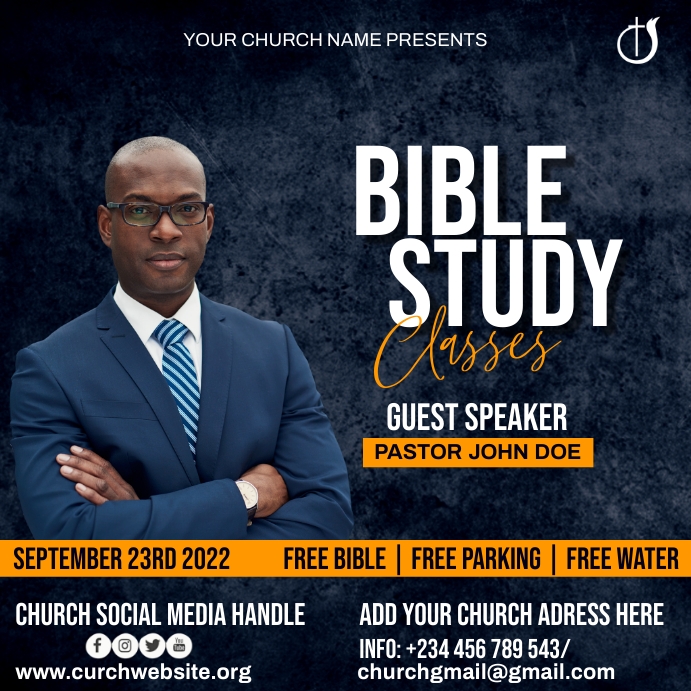 bible study classes Template | PosterMyWall