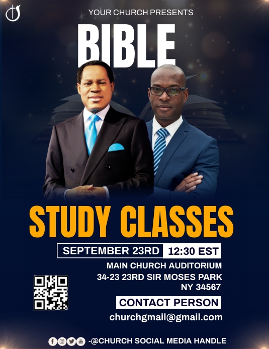 bible study classes Template | PosterMyWall
