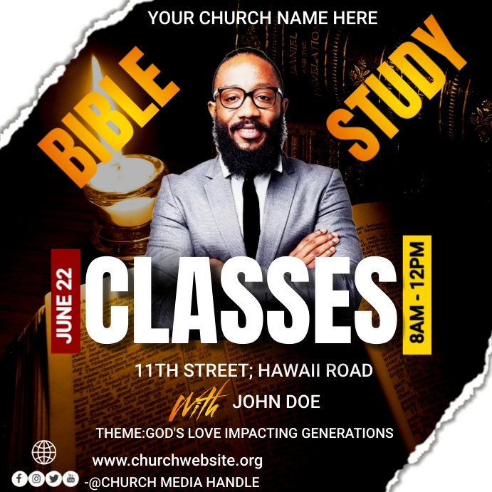 Copy of bible study classes | PosterMyWall