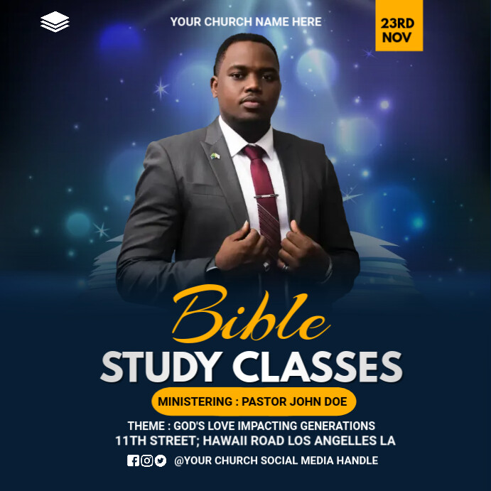 bible study classes Template | PosterMyWall
