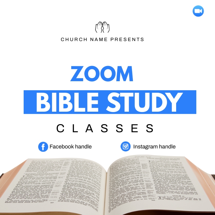 Plantilla de bible study classes | PosterMyWall