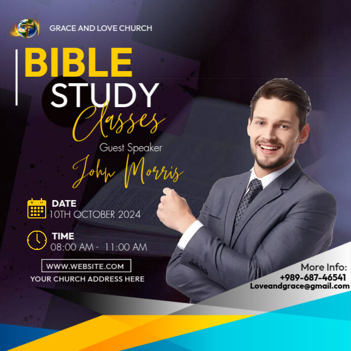 Bible study classes Template | PosterMyWall