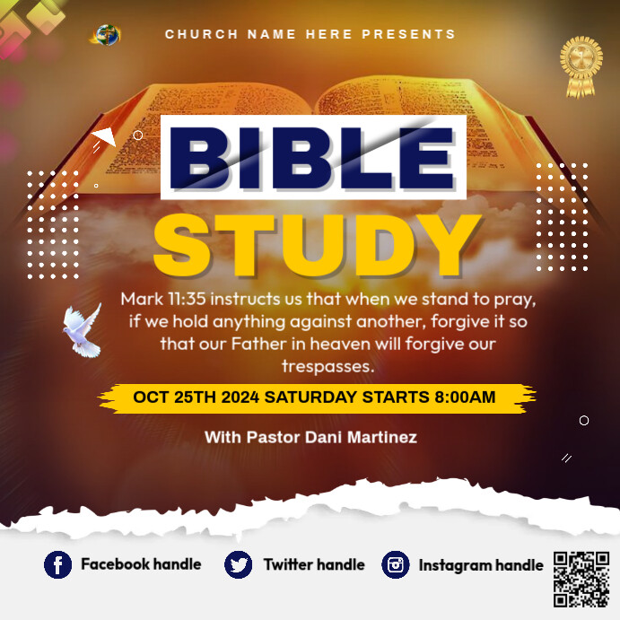 Copy of Bible study classes | PosterMyWall