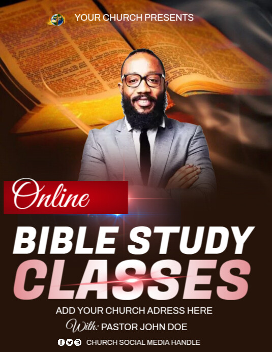 bible study classes Template | PosterMyWall
