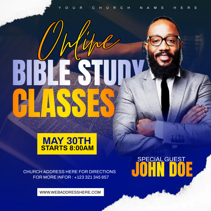 bible study classes Template | PosterMyWall