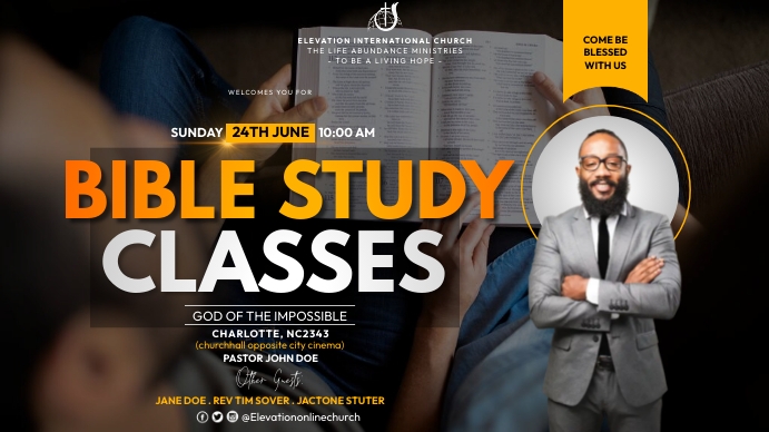 Bible study Classes Template | PosterMyWall