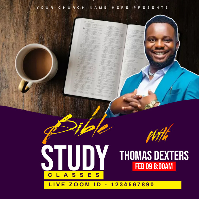 bible study classes Templat | PosterMyWall