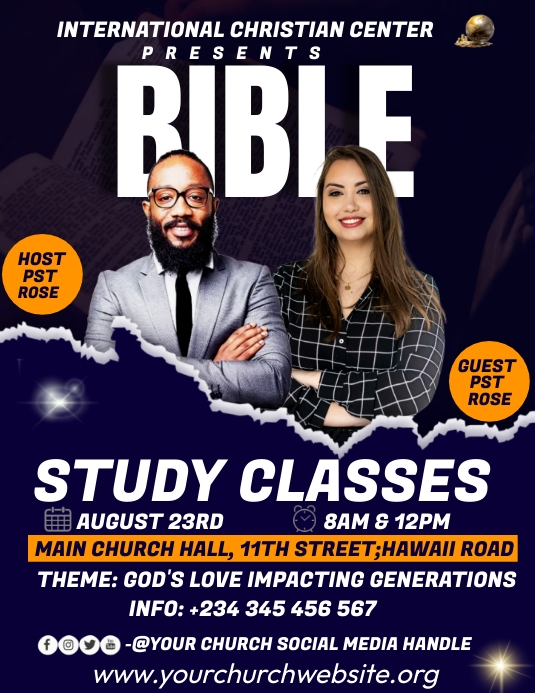 bible study classes Template | PosterMyWall