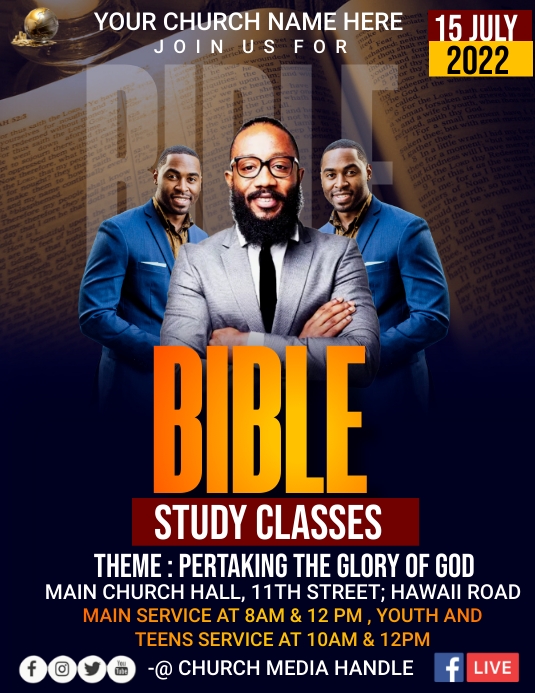 Copy of bible study classes | PosterMyWall