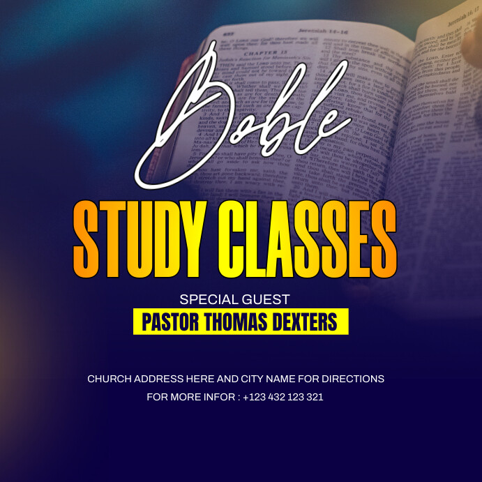 Plantilla de bible study classes | PosterMyWall