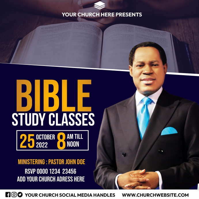 bible study classes Template | PosterMyWall