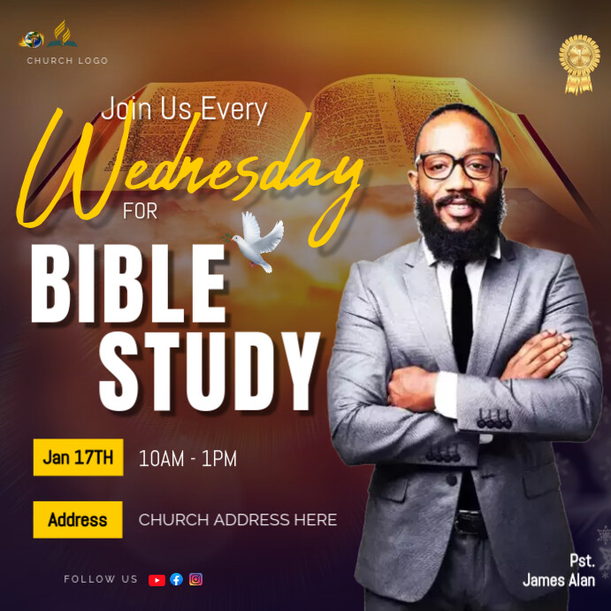 Bible study classes Template | PosterMyWall