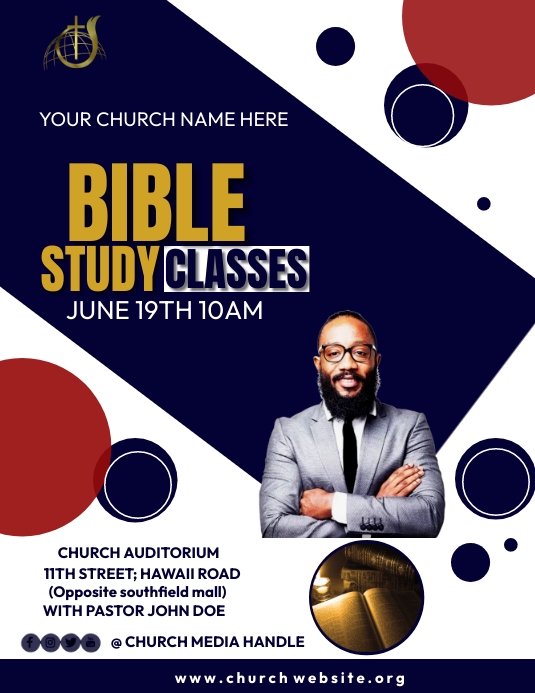 Bible study classes Template | PosterMyWall