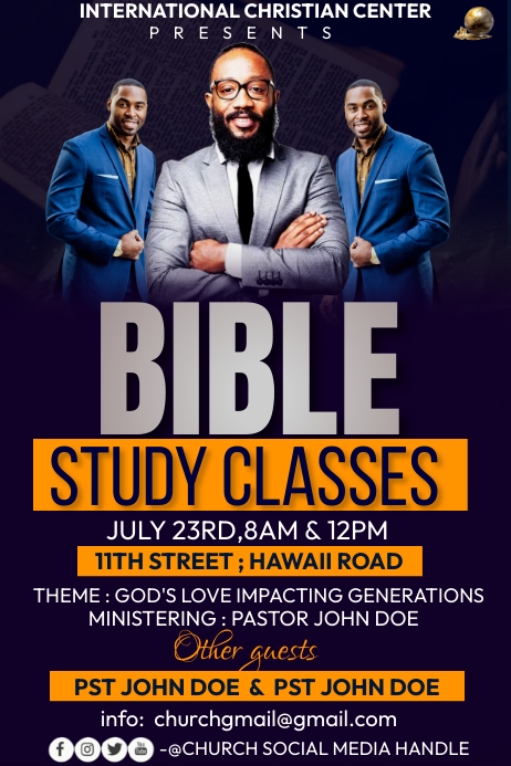 Copy of bible study classes | PosterMyWall