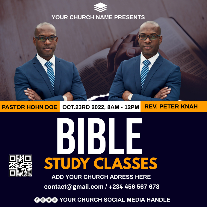 bible study classes Template | PosterMyWall